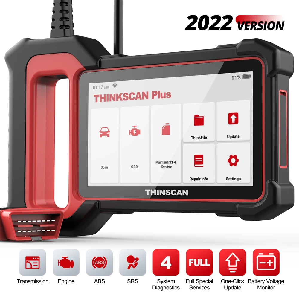 Thinkcar Thinkscan Plus S5 Obd2 Scanner Abs/srs/ecm/tcm System ...