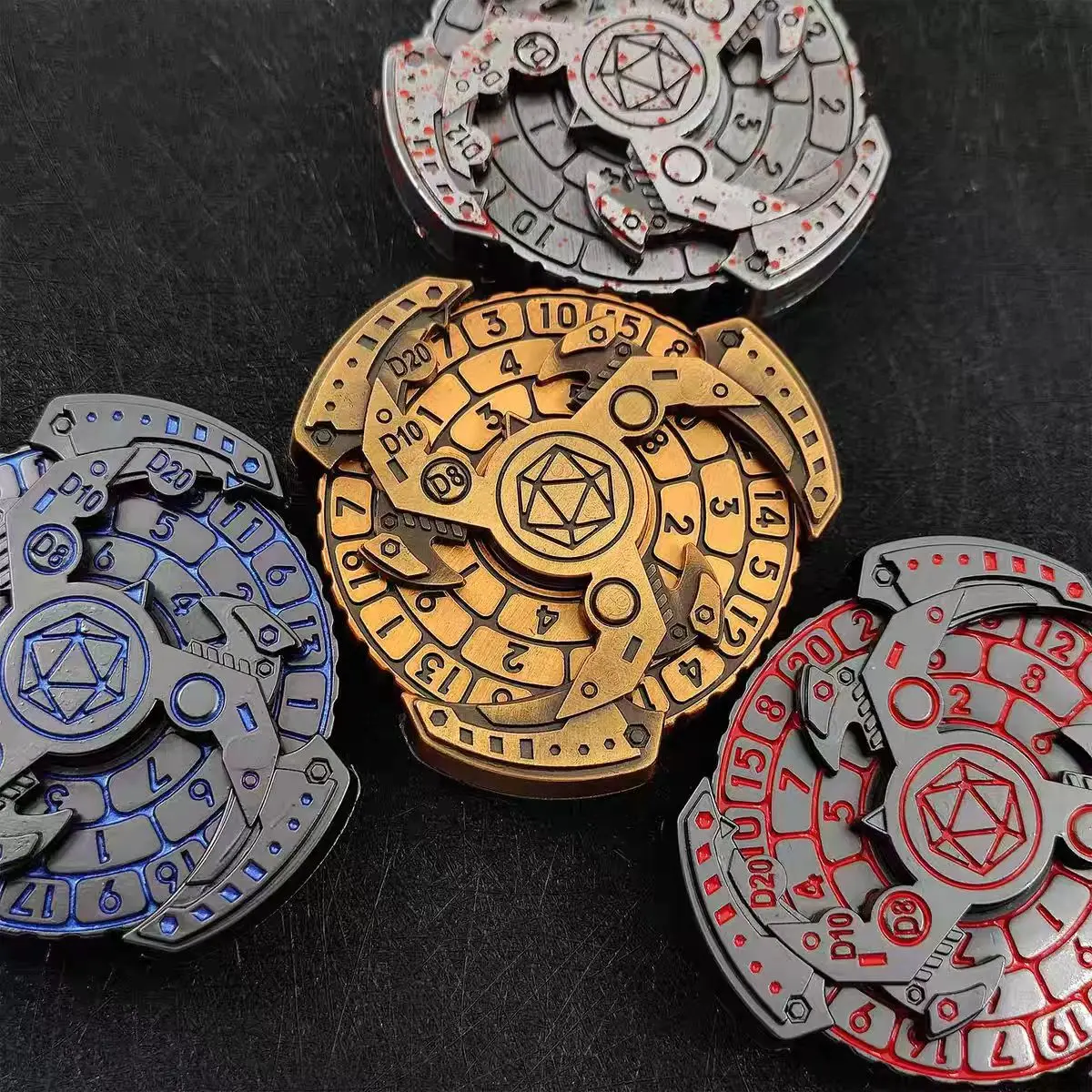 Cool-Roulette-Dice-set-DND-Metal-Dice-Dragon-Compass-Dice-Machine-DND ...