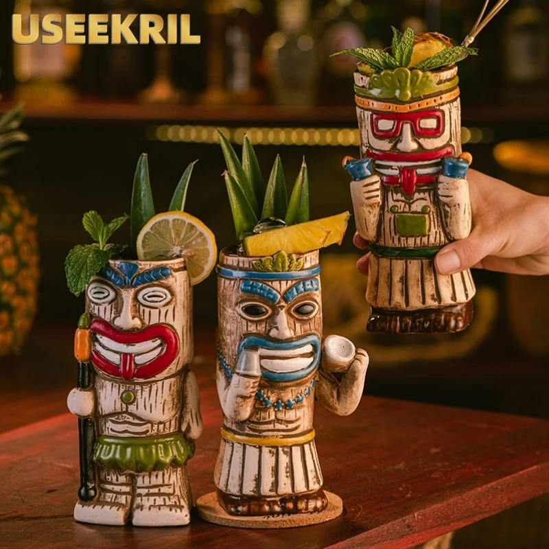 Hawaiian-Style-Tiki-Mug-Personalized-Creative-Cocktail-Glass-Zombie ...