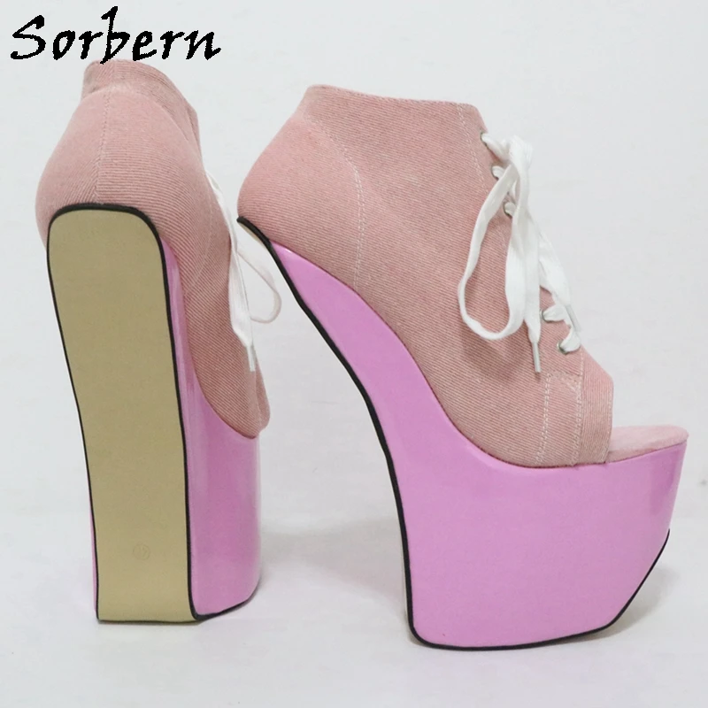 Baby Pink Platform Pumps