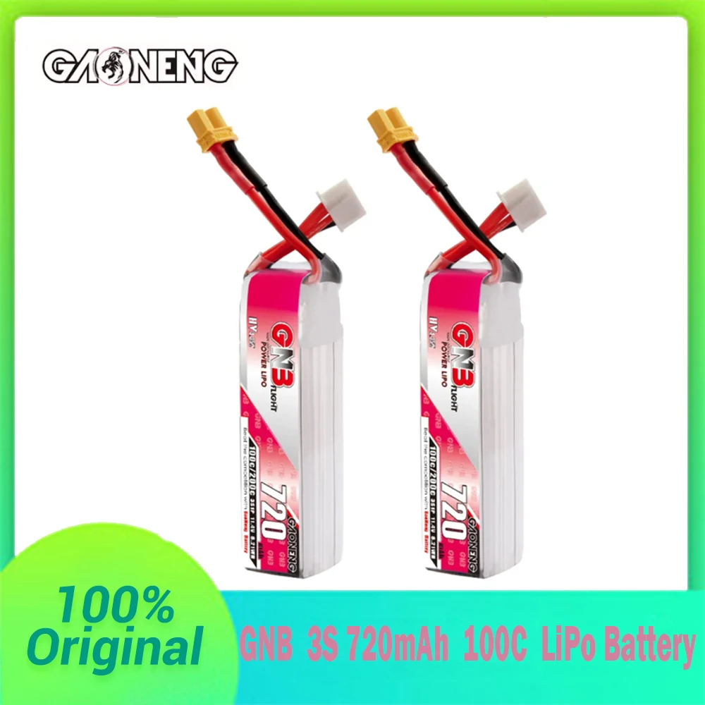 GAONENG GNB LiHV 3S 11.4V 720mAh 100C LiPo Battery With XT30 For ...