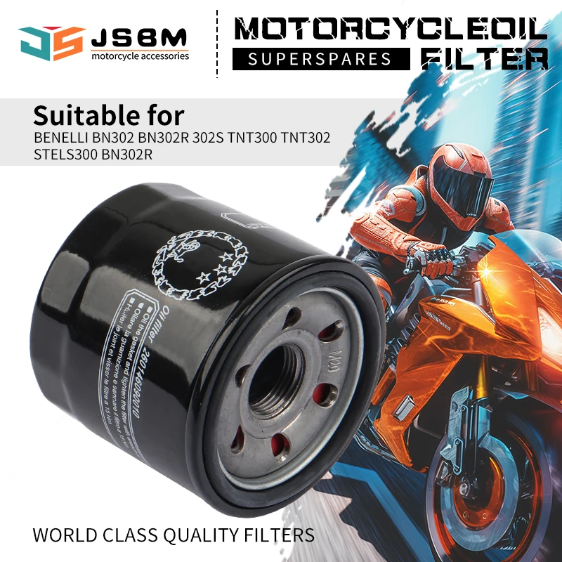 JSBM Motorcycle Oil Filter for Benelli Leoncino 500 Trail TRK 502 302S ...