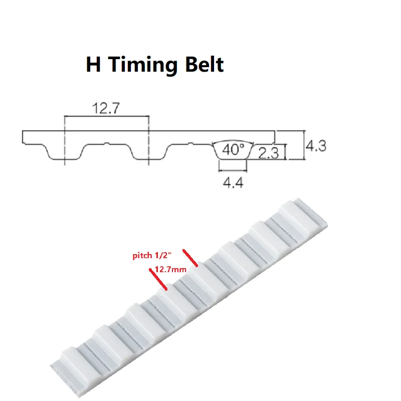 H Tooth Belt Polyurethane Transmission Conveyor Timing Belt Open Ended ...
