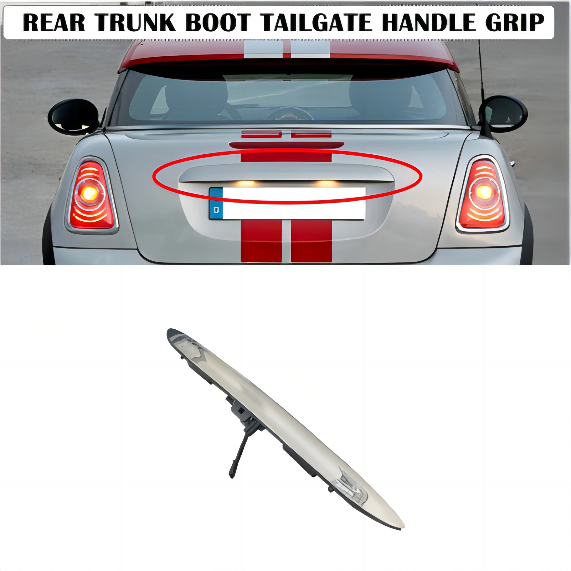 New-51137074020-Touring-Boot-Trunk-Lid-Rear-Handle-Grip-for-BMW-Mini-5 ...