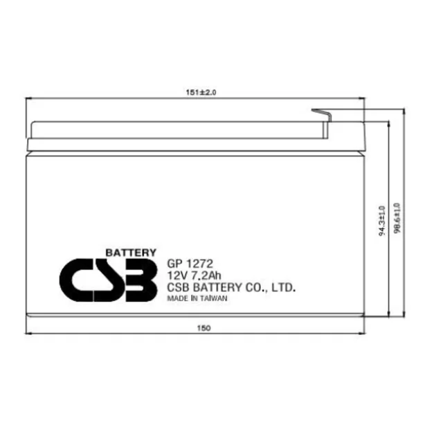 CSB GP1272F2 Battery 12V Sealed Lead Acid, 41% OFF