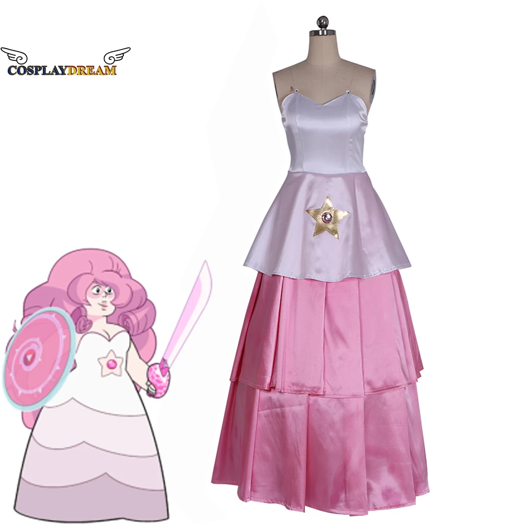 Steven-Universe-Women-Rose-Quartz-Cosplay-Costume-Dress-Rose-Quartz ...