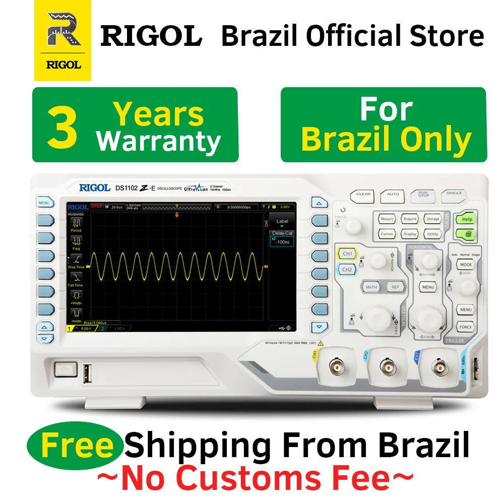 Rigol DS1102Z E 100mhz digital osciloscópio 2 canais analógicos| | - AliExpress