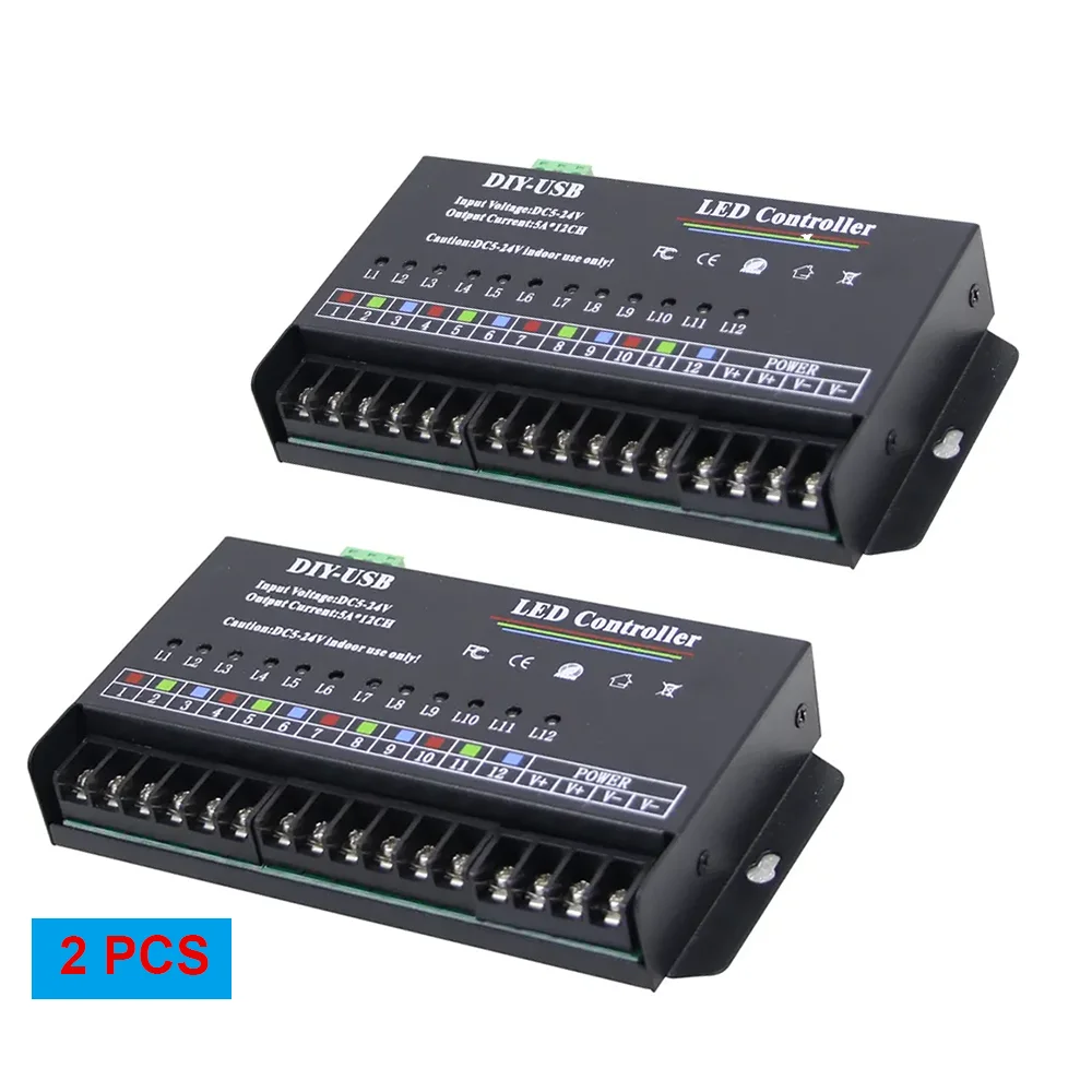 Controlador-LED-USB-DIY-controlador-programable-de-12-canales ...