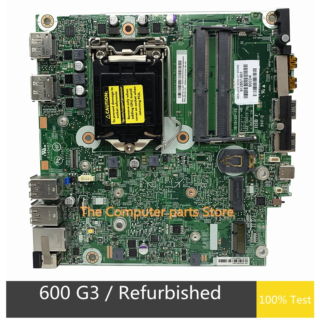 HP ProDesk 600 G3 DM 미니 마더보드용 리퍼브, 912857 001 912857 601 906309 002 ...