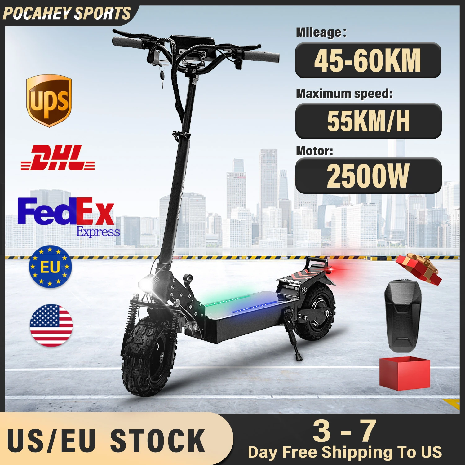 Q30 Electric Scooter for Adults 2500W Motor 55KM/H Folding Electric ...