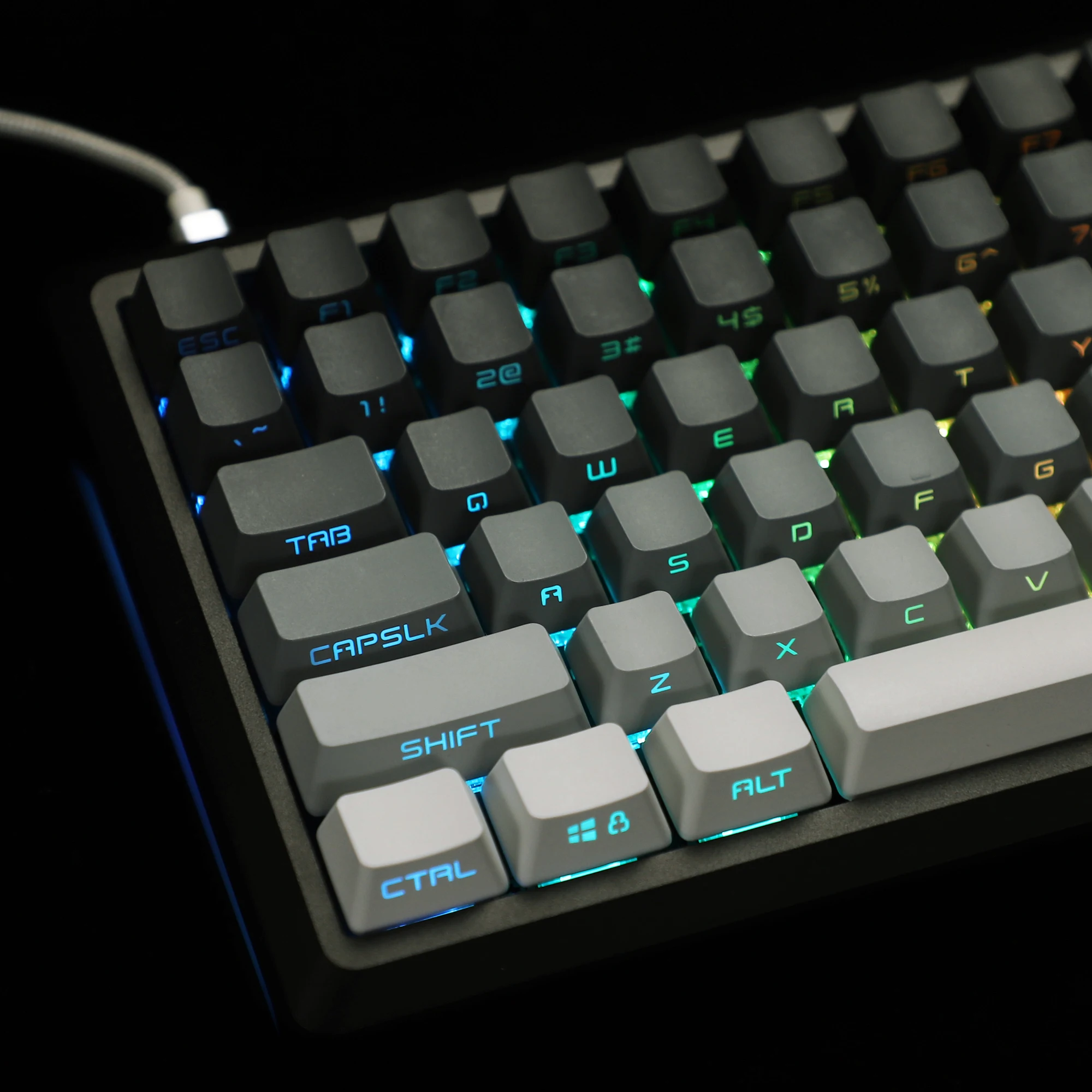 133 Key Polar Day PBT Double Shot Side-lit Shine Through Backlit ...