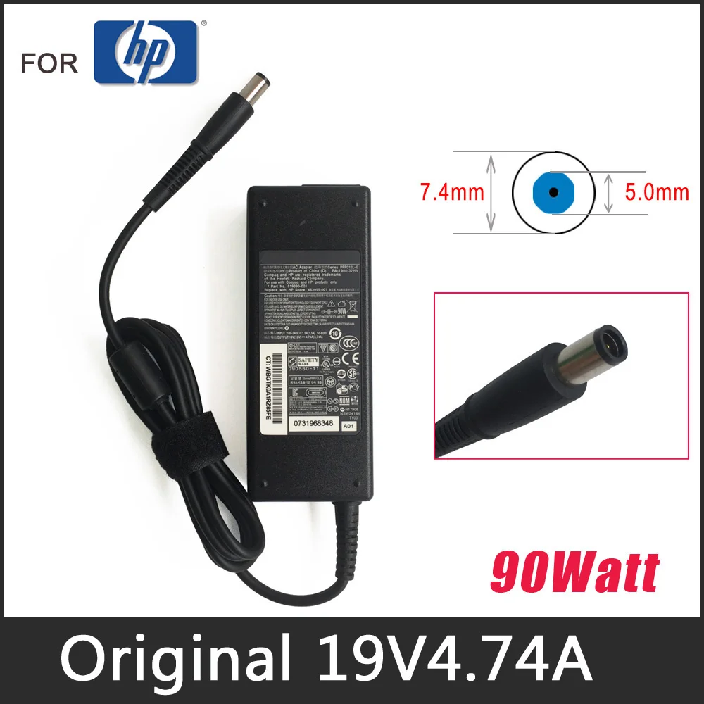 Genuine 90W 19V 4.74A Ac Adapter For HP Probook 4545S 4730S 6360b 6450b ...