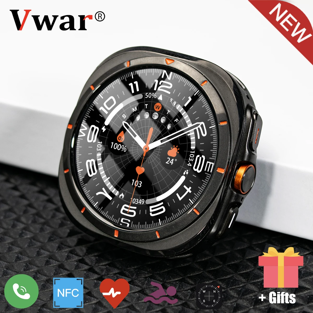 Vwar-reloj-inteligente-JS-7-para-hombre-accesorio-de-pulsera-resistente-al-agua-IP68-con ...