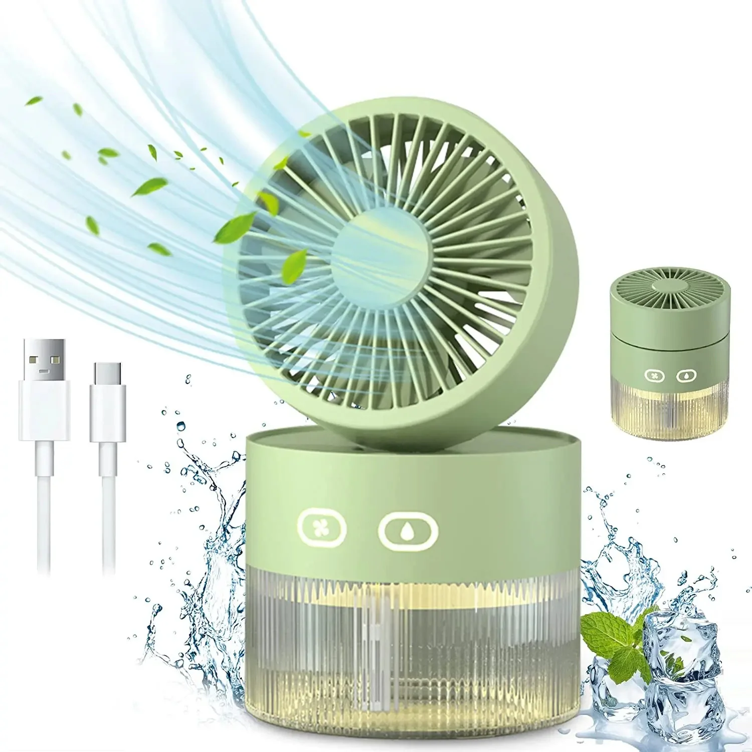 Portable-Air-Humidifier-Fan-USB-Plug-in-use-350ml-Water-Cooler-Table ...