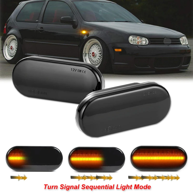 2X-LED-Dynamic-Side-Marker-Turn-Signal-Light-Indicator-for-VW-Bora-Golf ...