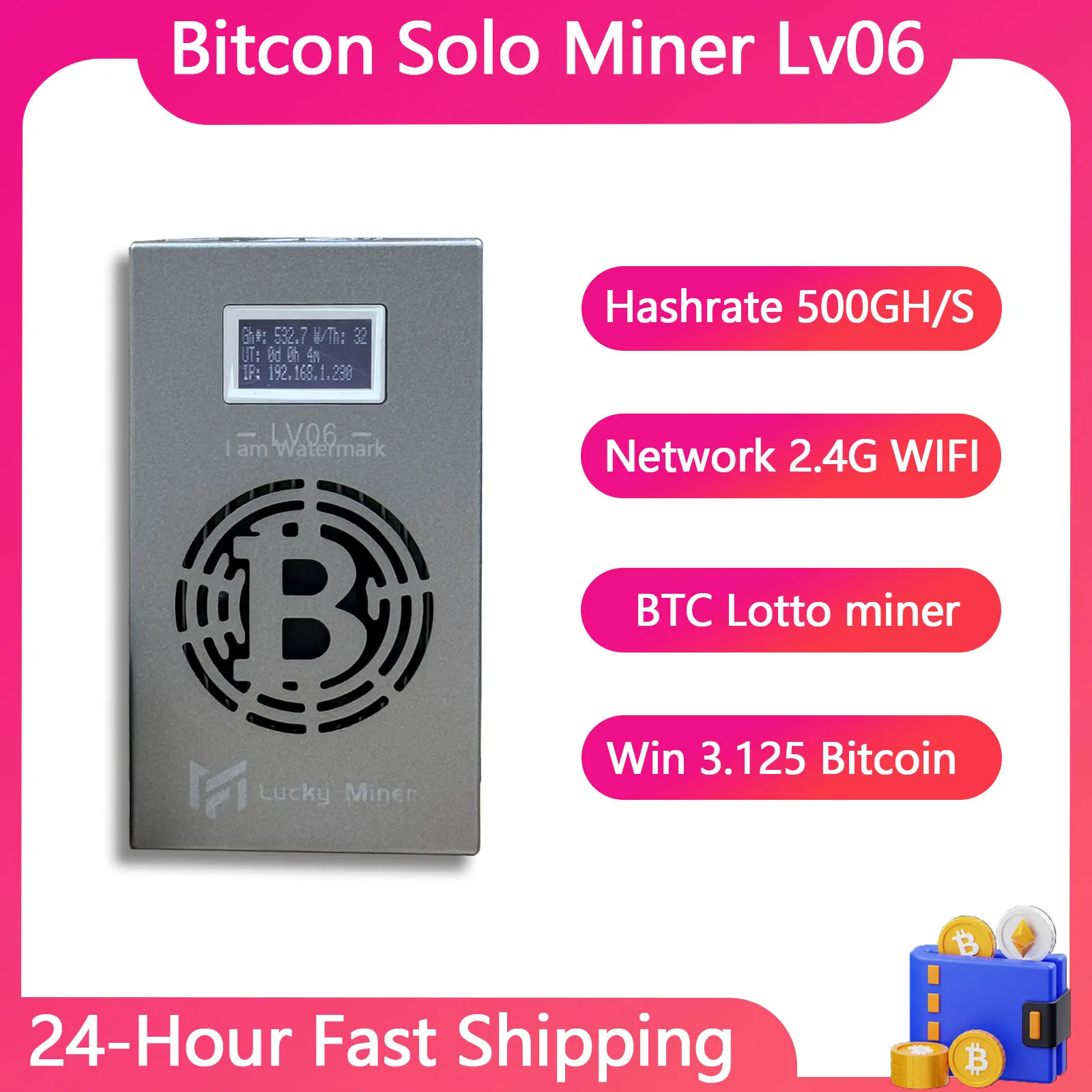 Lucky-Miner-Lv06-Bitcoin-BTC-Miner-Machine-500GH-S-BM1366-WiFi2-4G-SHA ...