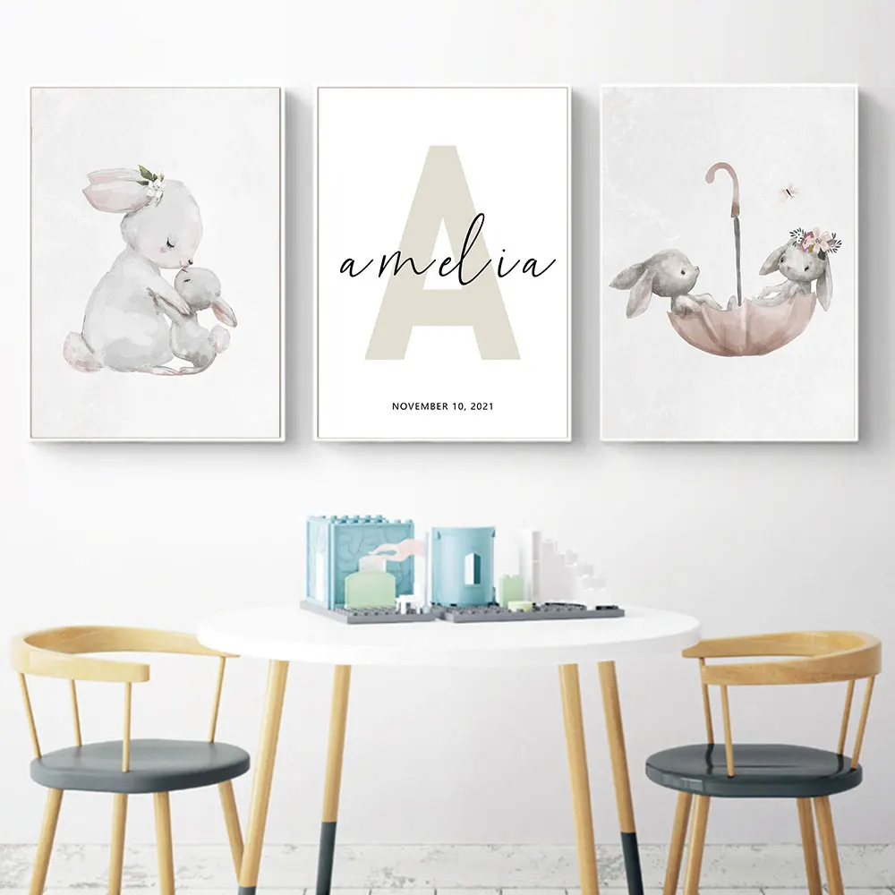 Personalized Wall Art Nursery | Pictures Posters Babies Custom - Custom ...