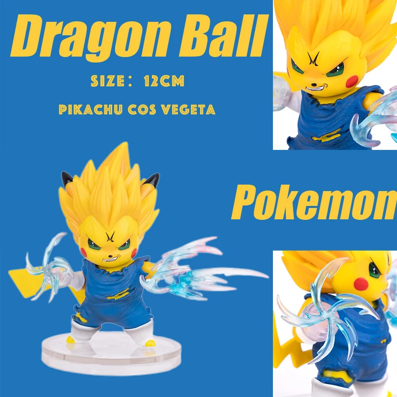 Pokemon-12cm-PVC-Pikachu-Cosplay-DragonBall-Vegeta-Anime-Action-Figure ...