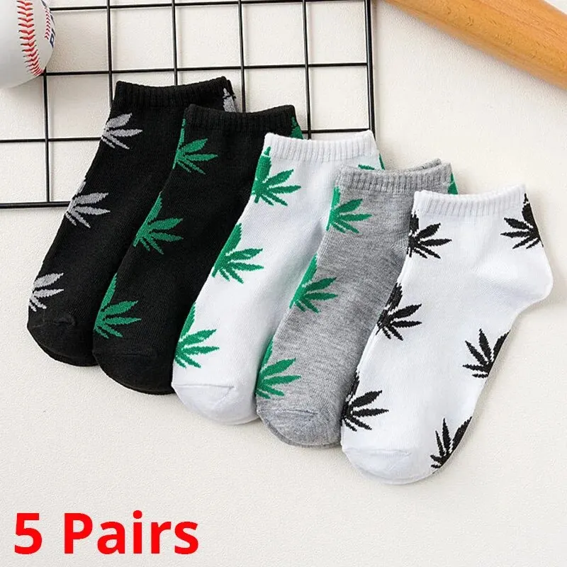 5-Pairs-Maple-Leaf-Men-s-Short-Socks-Version-Trendy-Street-Hip-Hop ...