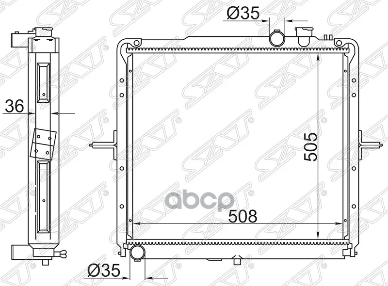 Radiator Kia Bongo J3 1.4T (505) sat art. Ki0007-3 suspension and ...