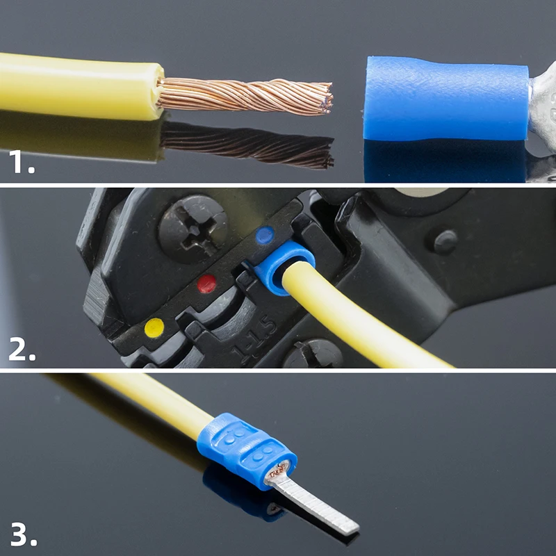 Pvc Szigetelt Penge Terminál Elektromos Huzal Végű Lapos Tű Krimp ...