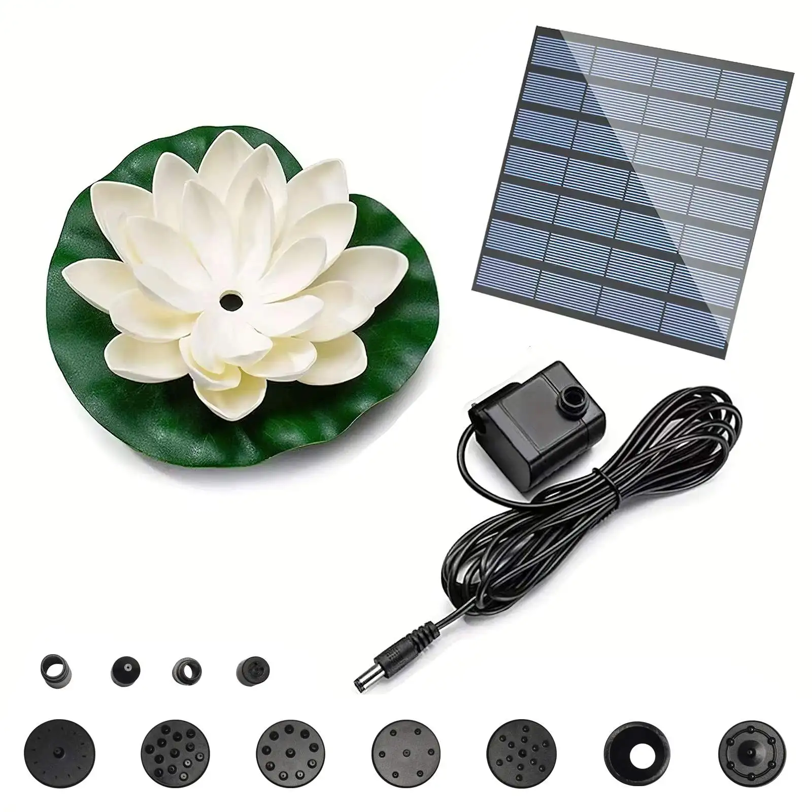 Mini-fuente-de-agua-Solar-de-loto-decoraci-n-de-estanque-cascada-ba-o ...