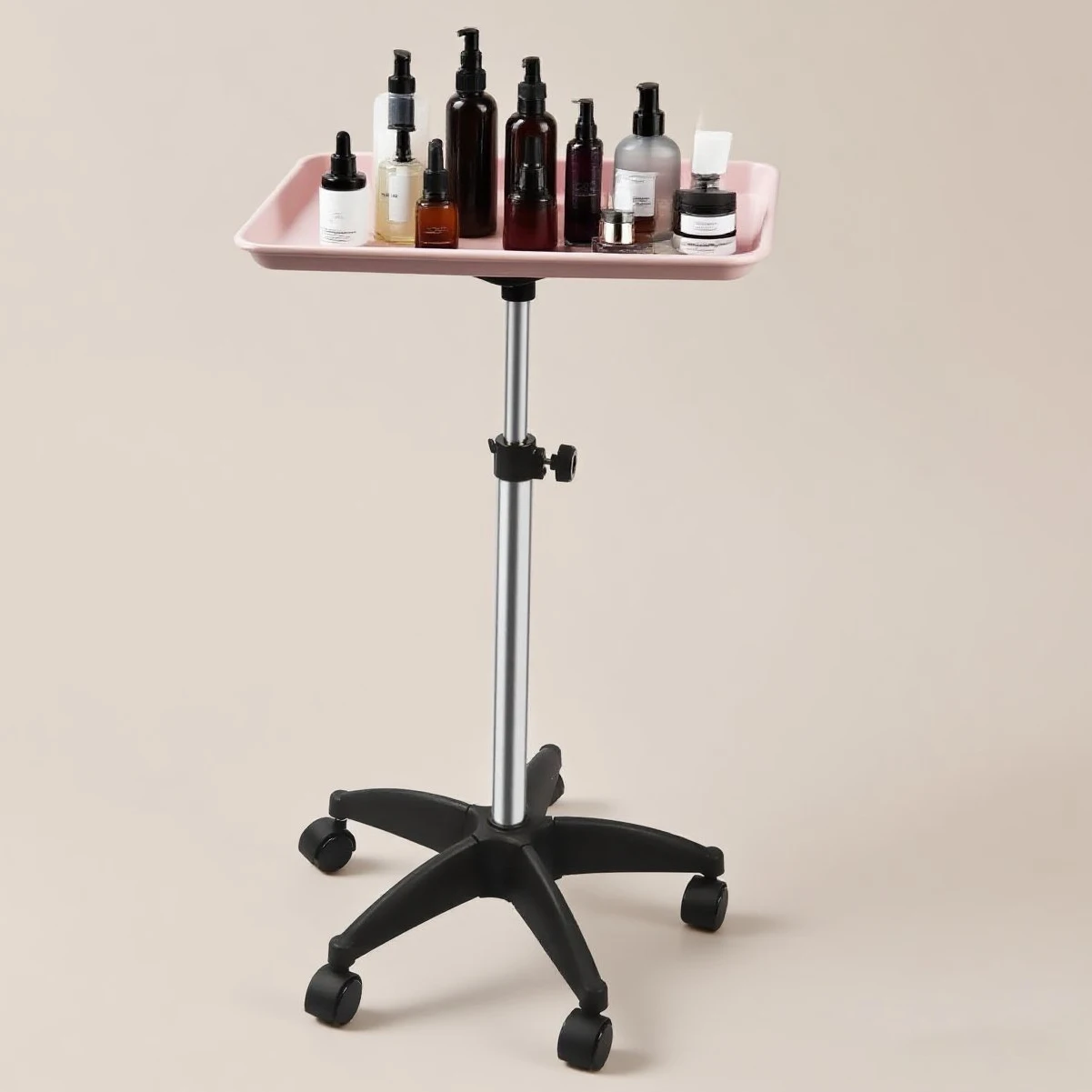 360° Rotating Beauty Salon Cart with Wheels - Organizer with Adjustable ...