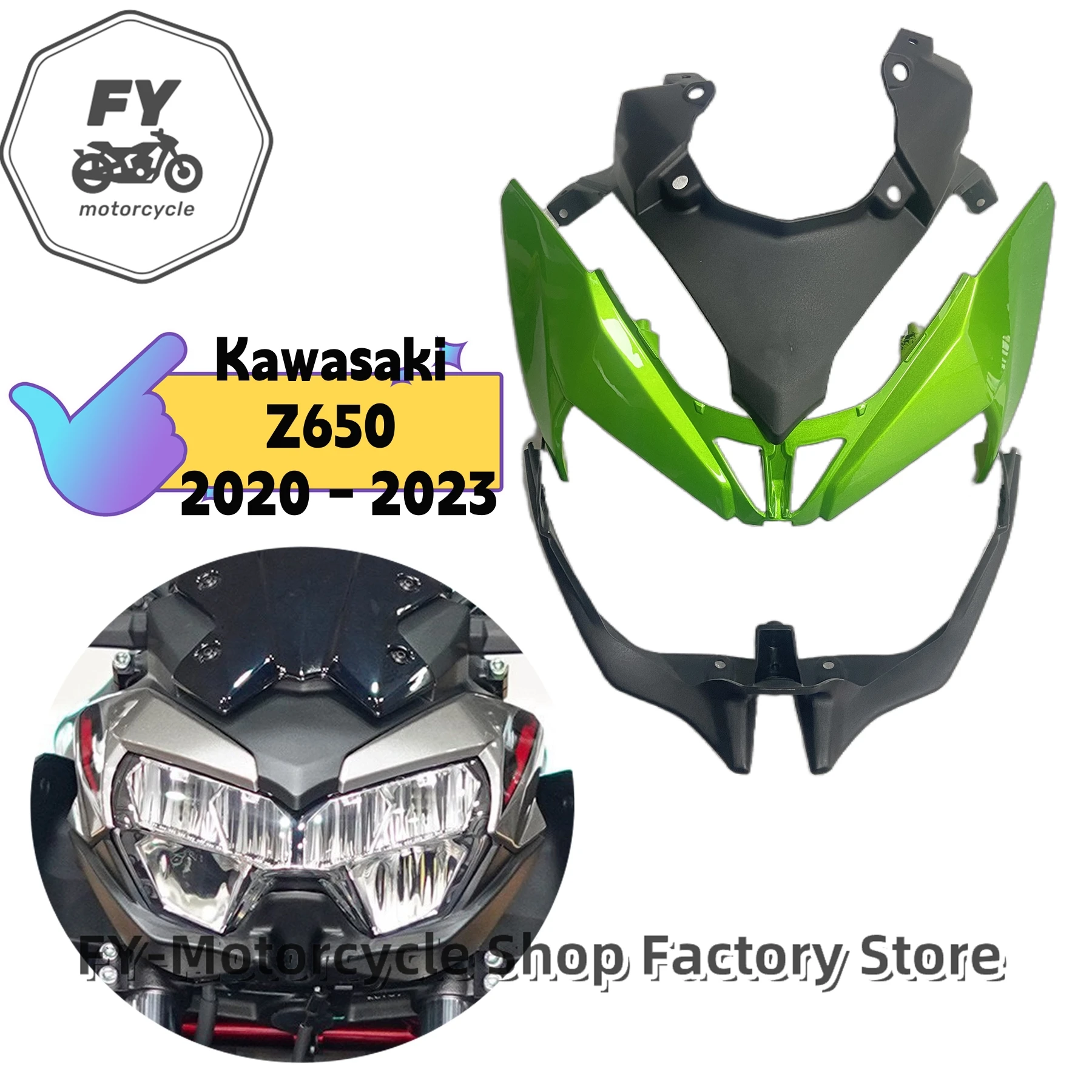 Front Fairing Front Upper Nose Hood Shroud Cover Headlight Upper Cover ...