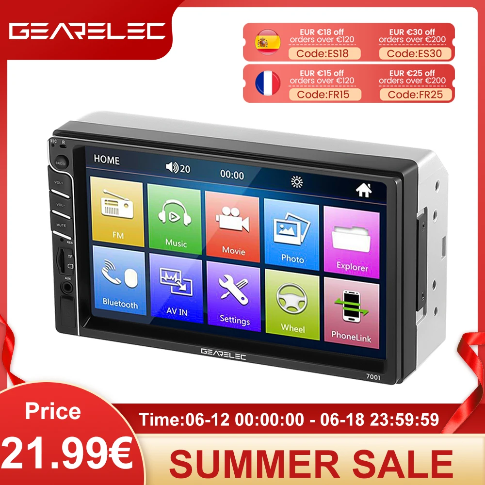 2 Din Car Mp5 Player Stereo 7 Inch Car Radio Multimedia Player 12v ...