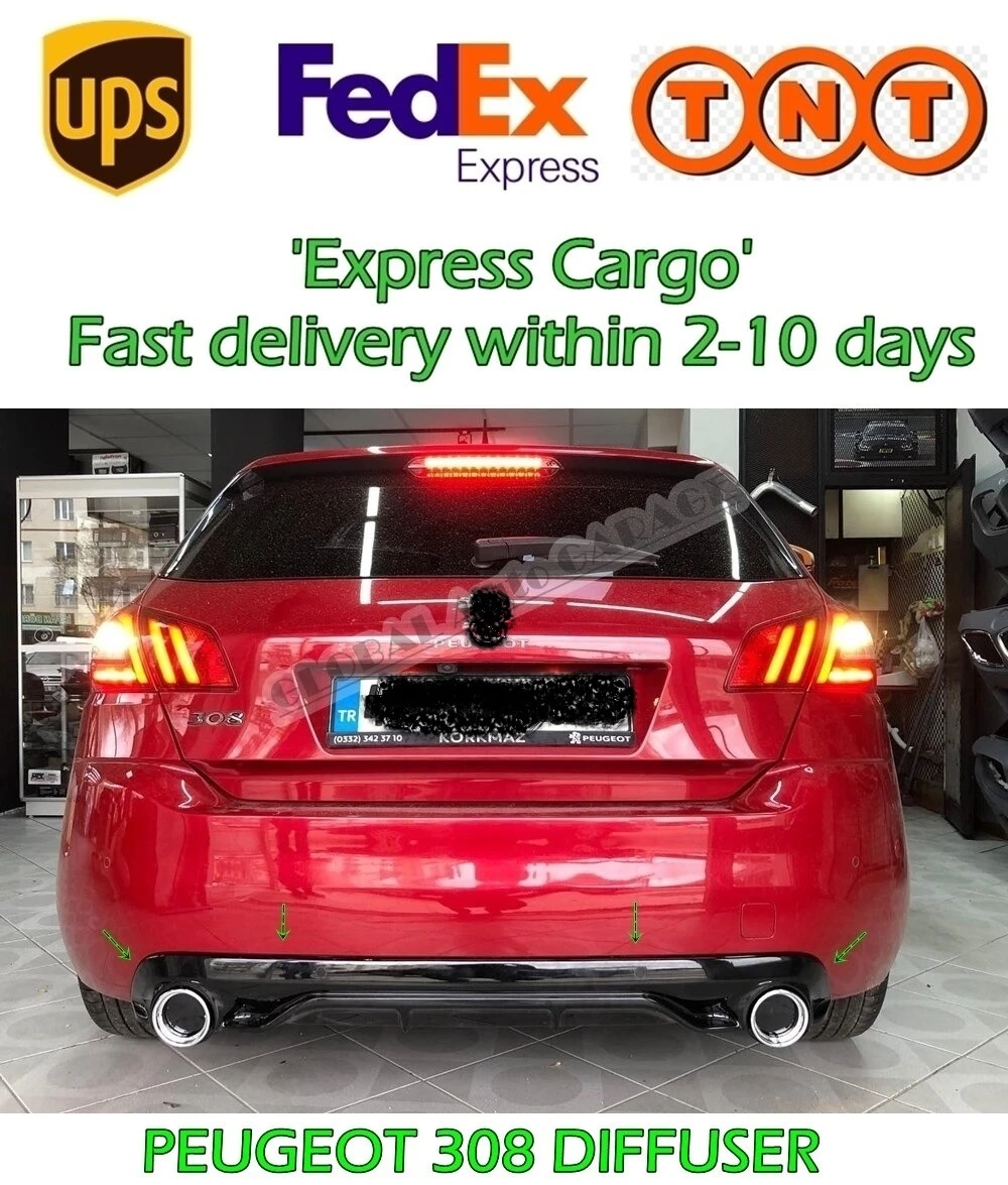 For Peugeot 308 Diffuser 2014 2015 2016 2017 2018 2019 Extension Rear ...