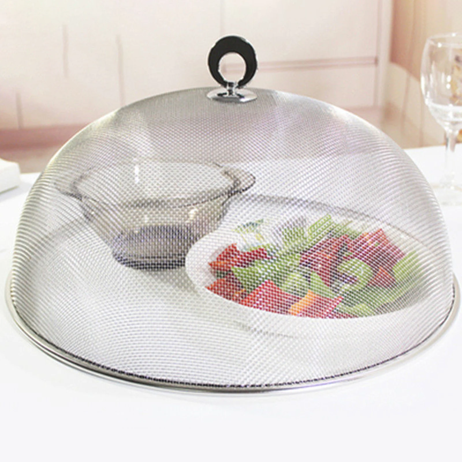 Metal Mesh Food Cover Plate Serving Cover Reusable Durable Dish Cover ...