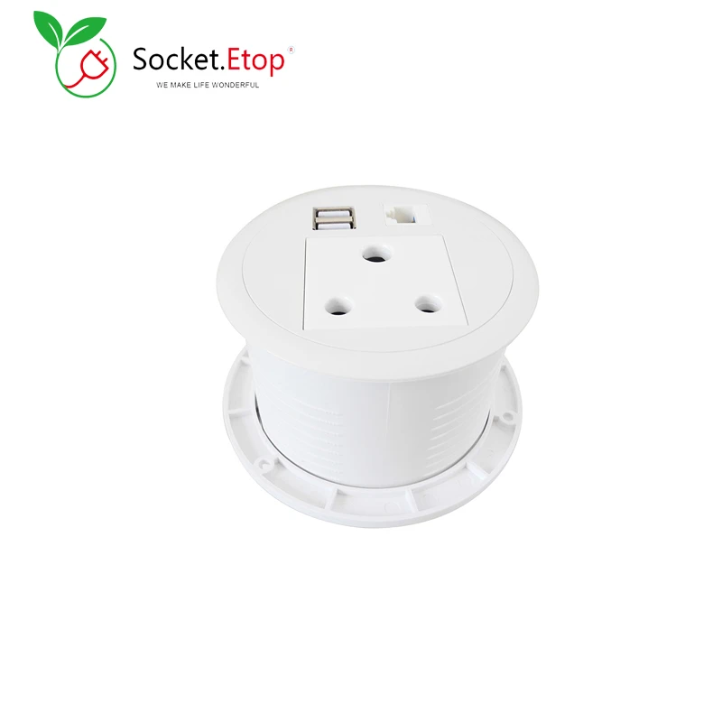 South African Plug Power Sockets Mini Round Grommet Outlet With 1 Plug ...