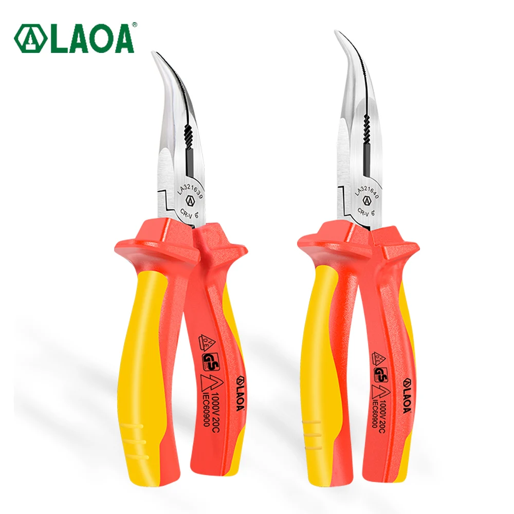 LAOA Bent Nose Pliers Hardware Plier Curved Nose Pliers Manual Pliers ...