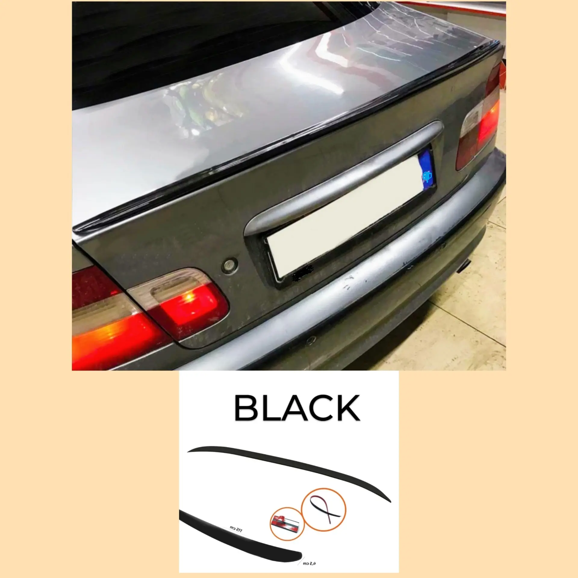 For-BMW-E46-3-Series-1998-2005-Car-Spoiler-Perforated-Top-Center-Wing ...