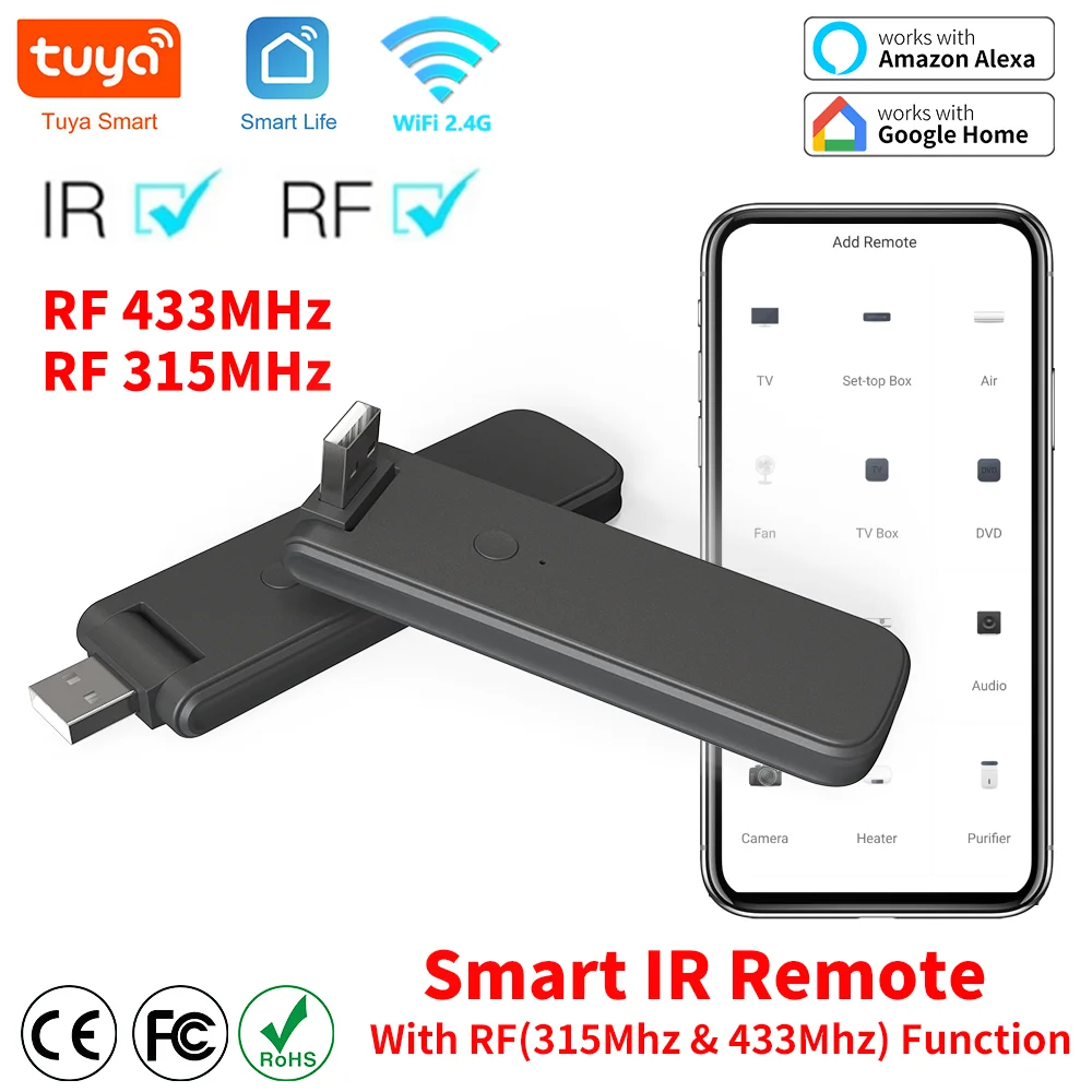 Tuya Smart RF IR Remote Control WiFi USB Power Smart Home for Air ...