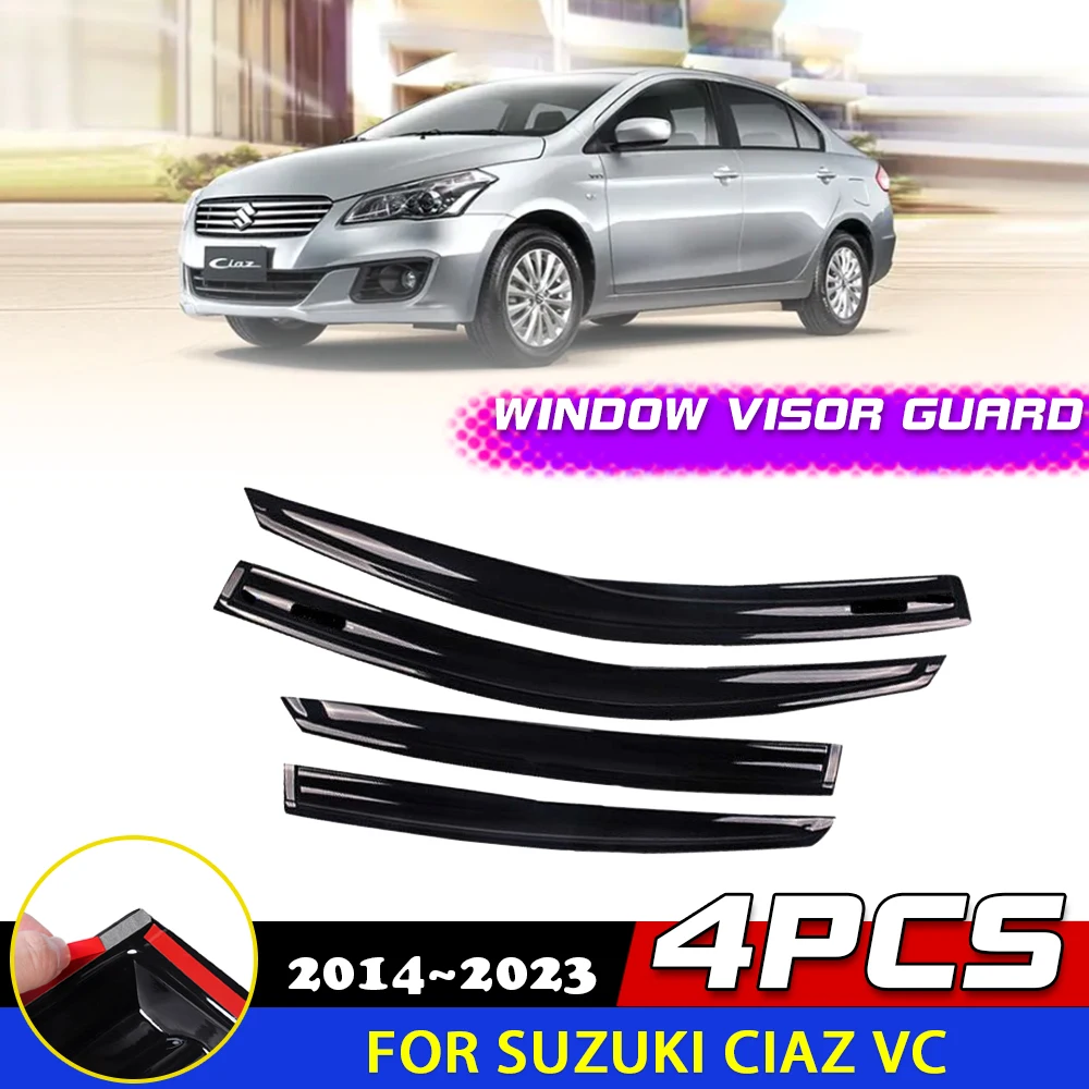 Car Windows Visor for Suzuki Ciaz VC 2014~2023 2015 Door Smoke ...