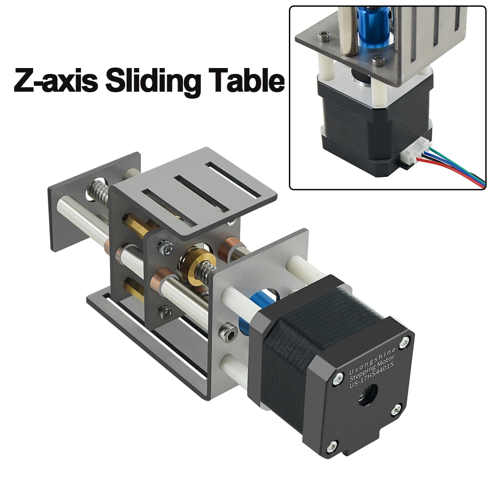 CNC-Z-axis-Sliding-Table-DIY-Milling-Small-Transmission-Module-60mm-Distance-With-Step-Motor ...