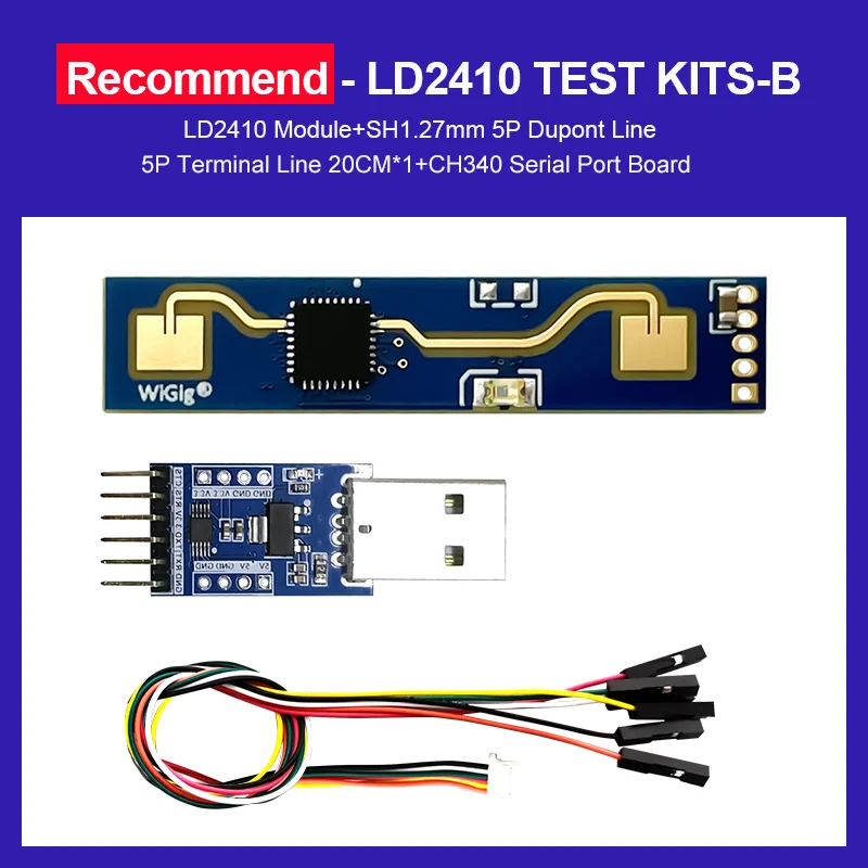 Free Shipping Test Kit Hi-link Hlk-ld2410 24ghz Intelligent Microwave ...