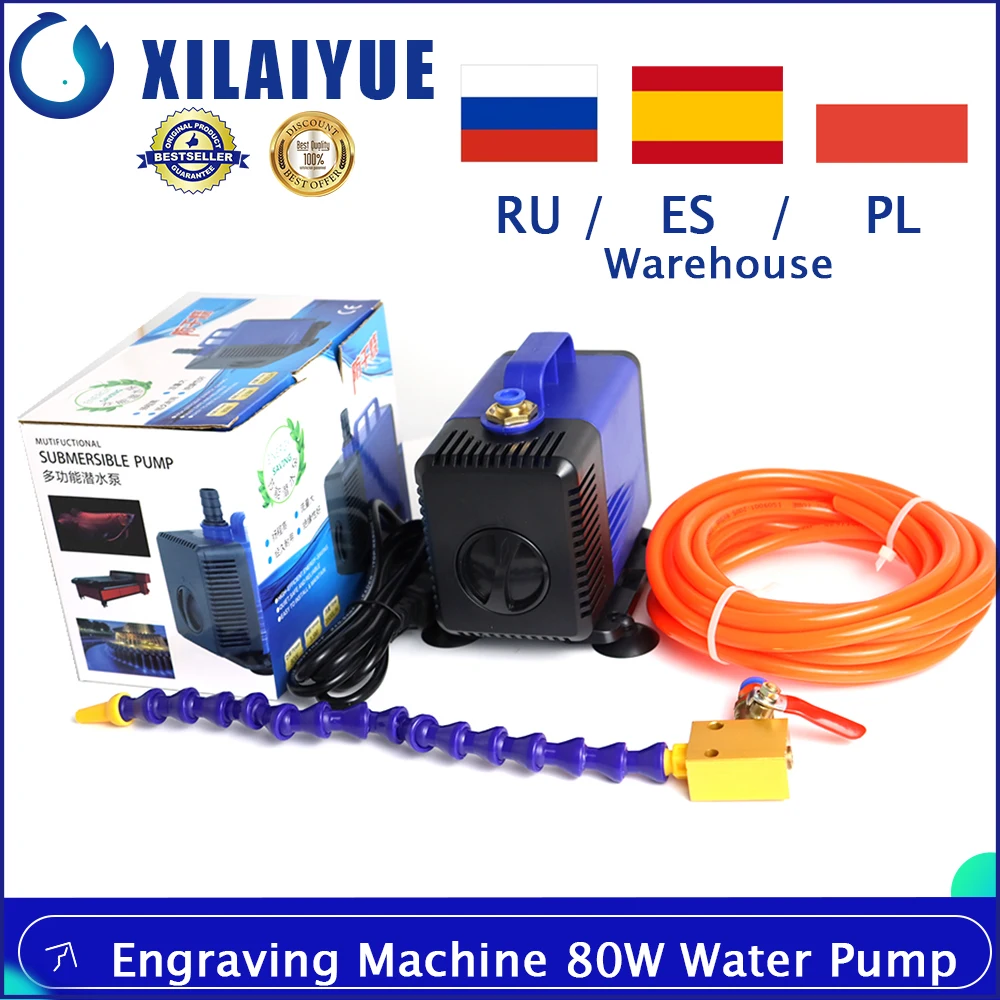 80W 3.5m Water Pump + Magnet Water Oil Coolant Pipe Hose Cooling Tube ...
