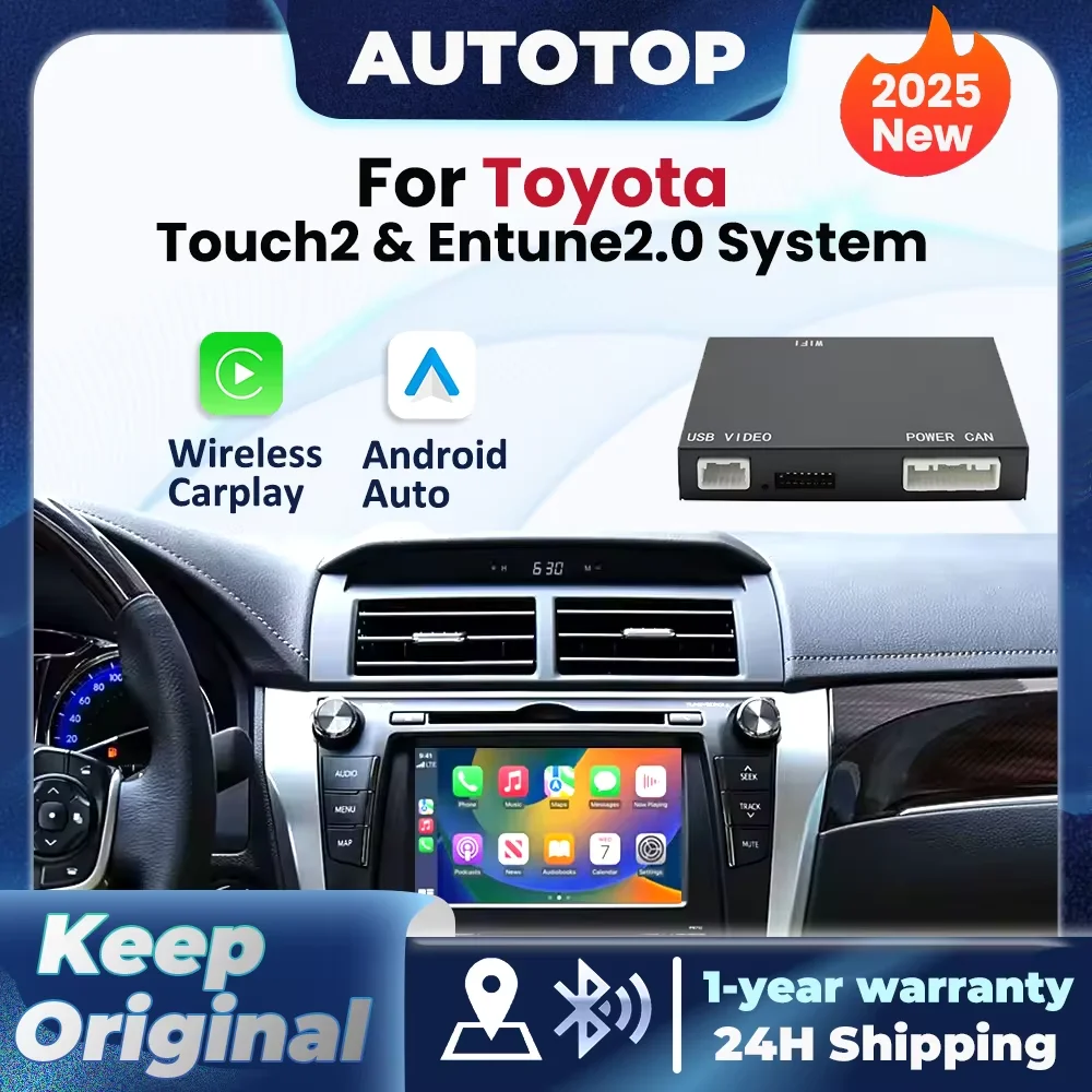 Draadloze CarPlay Android Auto Decoder Voor TOYOTA CHR Corolla Camry ...