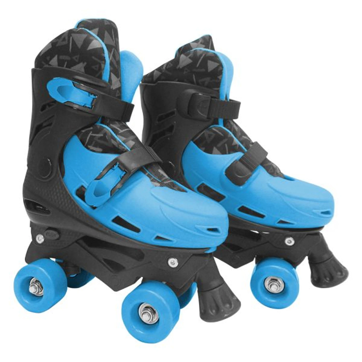 Traditional-Quad-Skates-4-Wheels-Blue-with-Black-Adjustable-33-to-40-DM ...