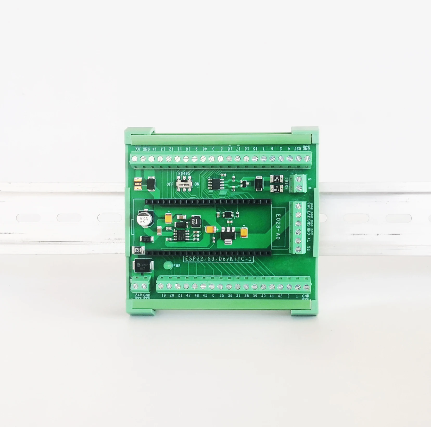 ESP32-S3-DevKitC-1 Industrial Carrier Board +24V Power Supply RS485 ...