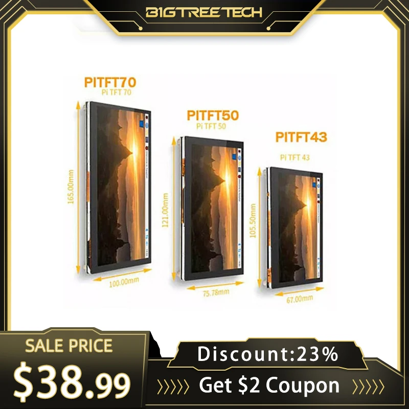 Bigtreetech Btt Pi Tft50v2.0 Tft43 Tft70 Raspberry Pi Lcd Touch Screen Dsi Display For Raspberry ...