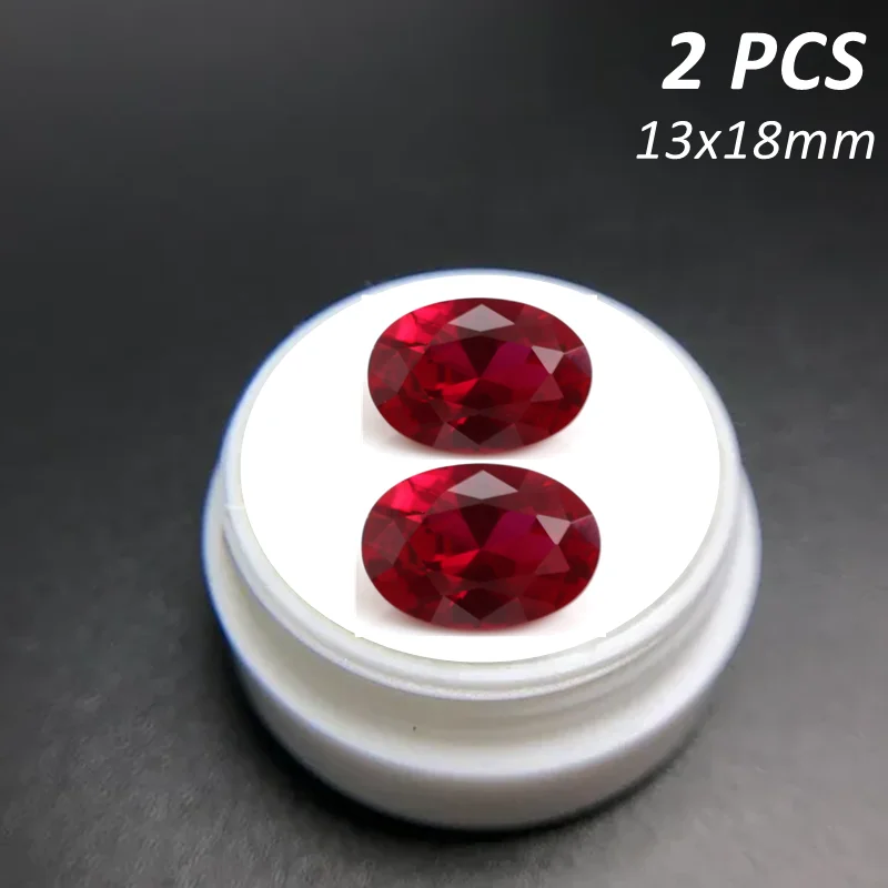 2-PCS-Ruby-Gem-13x18mm-Oval-Cut-VVS-Loose-Gem-For-Jewelry-Making-DIY ...