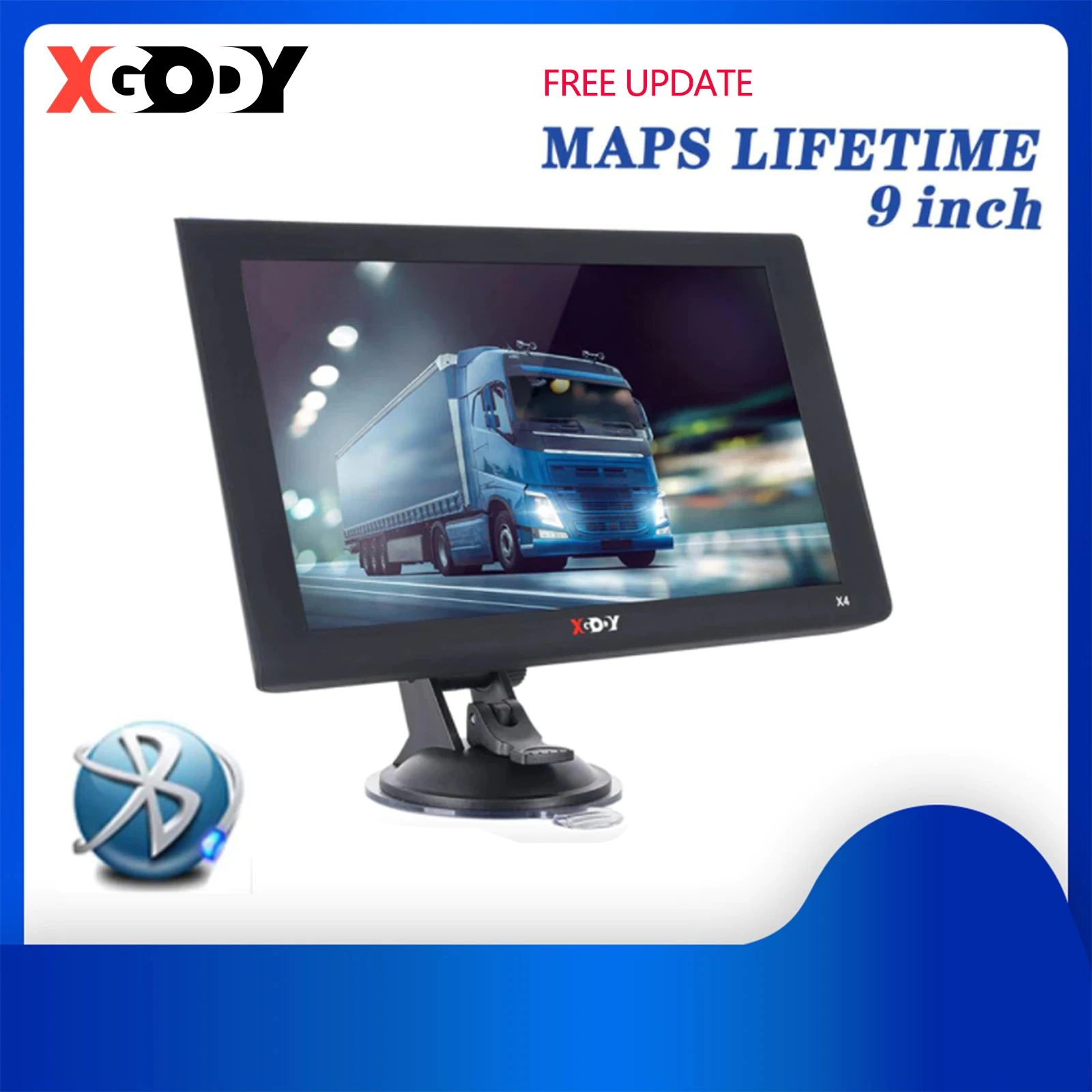Xgody X4 Car Gps Navigation 9 Inch Bluetooth Truck Gps Navigators Avin ...