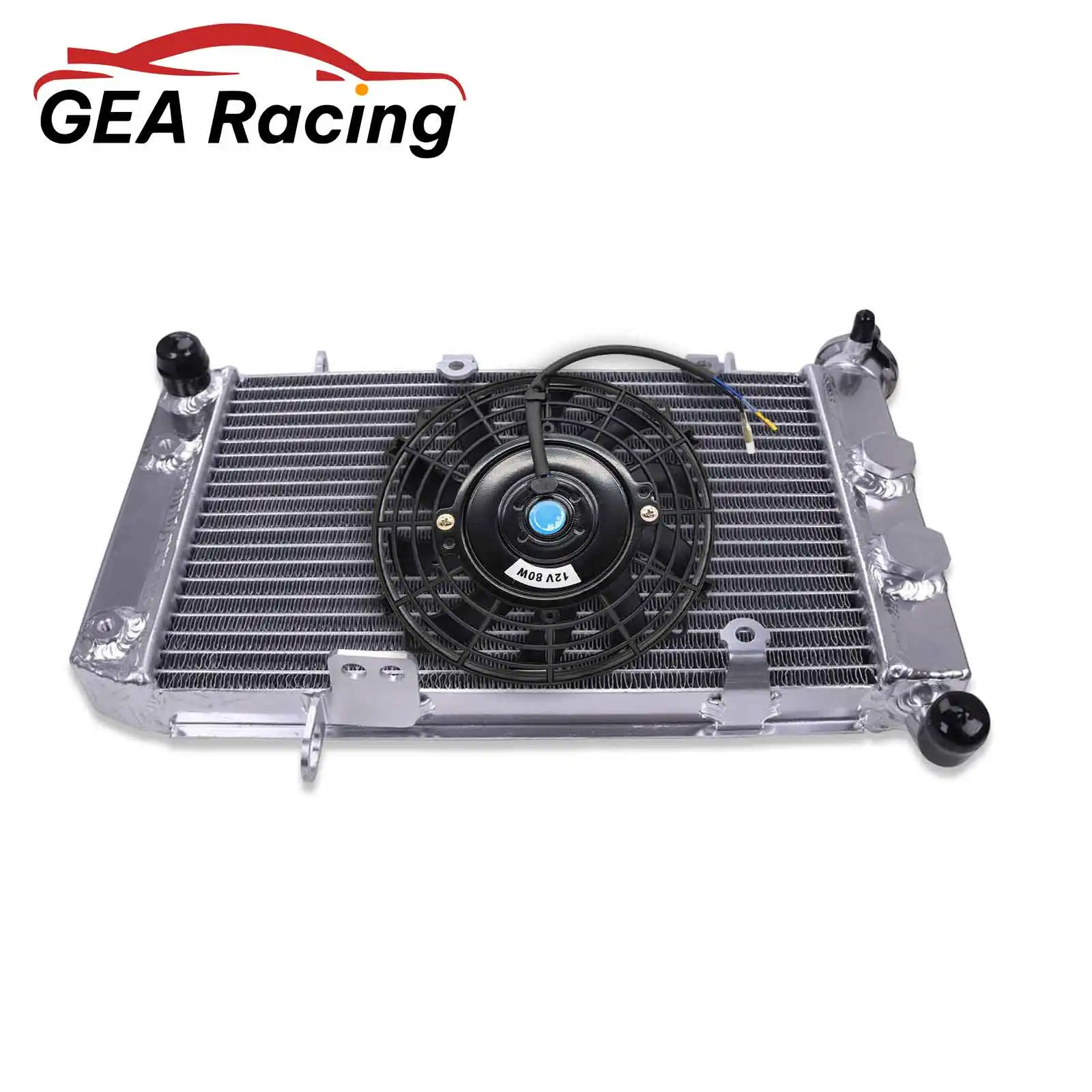 Aluminum Radiator + Fan for ATV Suzuki LTZ400 LTZ400Z & Kawasaki KFX400 ...