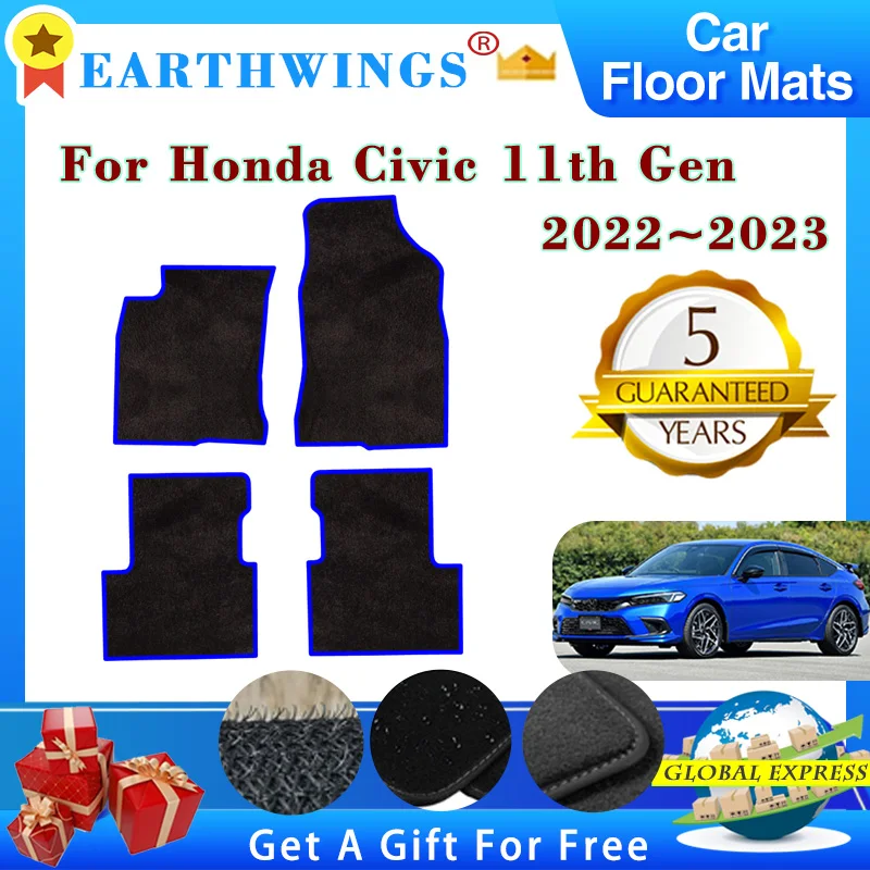 For Honda Civic 11th Gen 2022 Fe Fl 2023 Car Floor Mats Rugs Panel ...