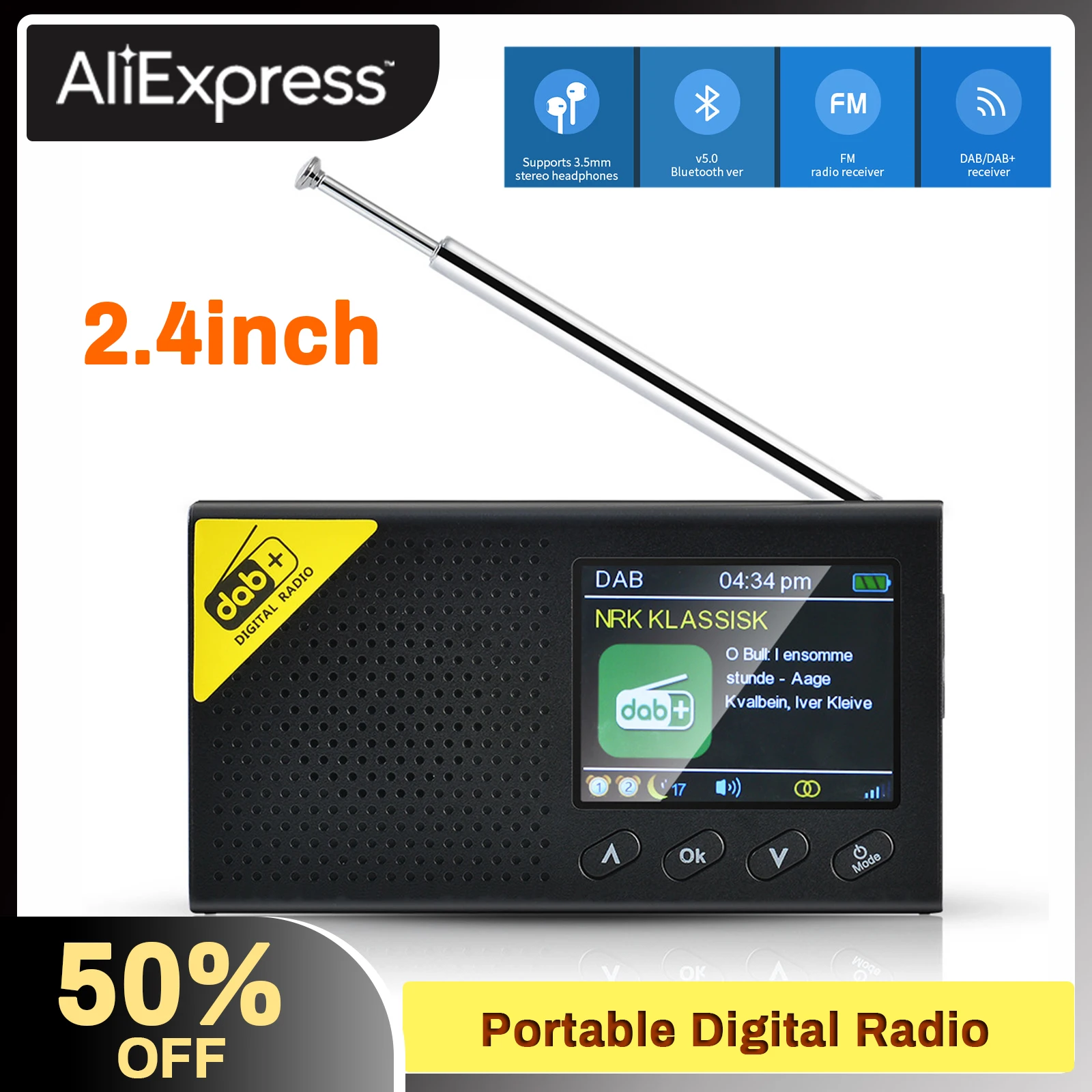 Portable-Digital-Radio-Bluetooth-compatible-5-0-Portable-Stereo-DAB-FM ...