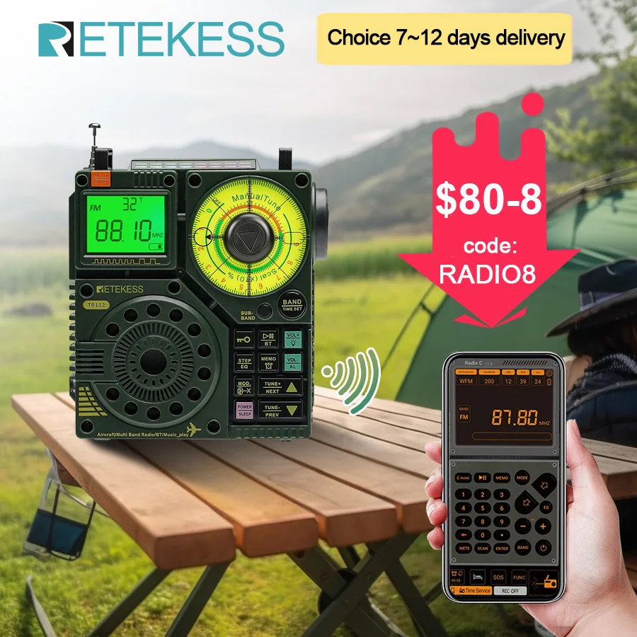 Retekess-TR112-Radios-Portable-AM-FM-Radio-Receiver-Ham-Radio-Emergency ...