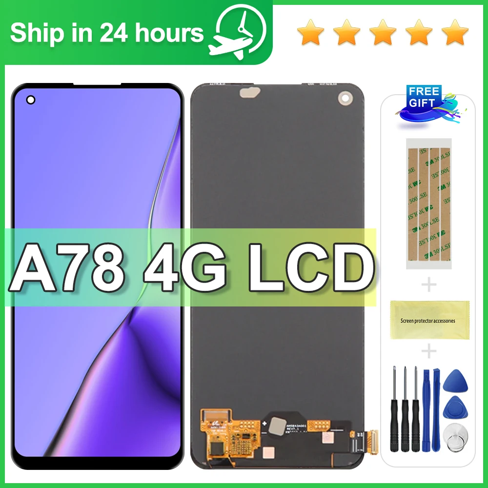 6.43" For Oppo A78 4G LCD DIsplay With Frame CPH2565 Screen Digitizer ...